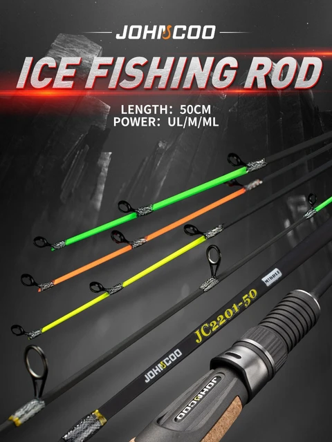 Small Fishing Pole 50cm Ultralight Ice Fishing Rod - Fiberglass Pole ...