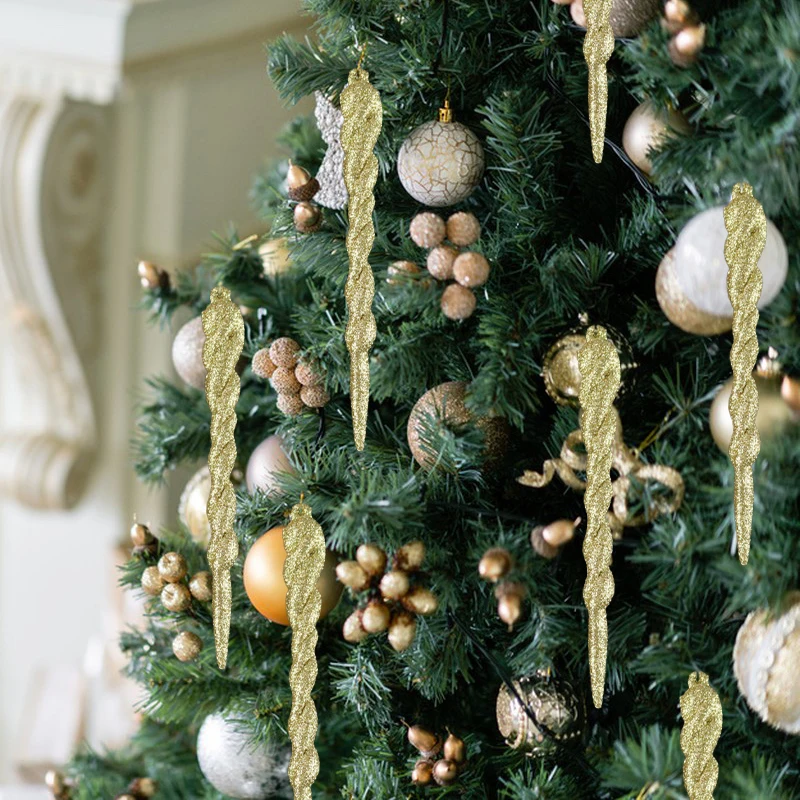 13cm-Simulation-Ice-Xmas-Tree-Hanging-Ornament-Fake-Icicle-Prop-Winter ...