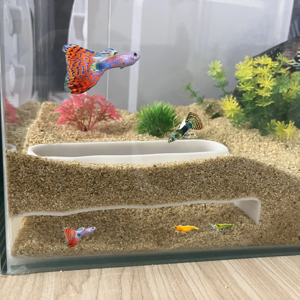 Underground-corner-tunnel-for-aquarium-cave-fish-tank-For-Aquatic-Pets ...