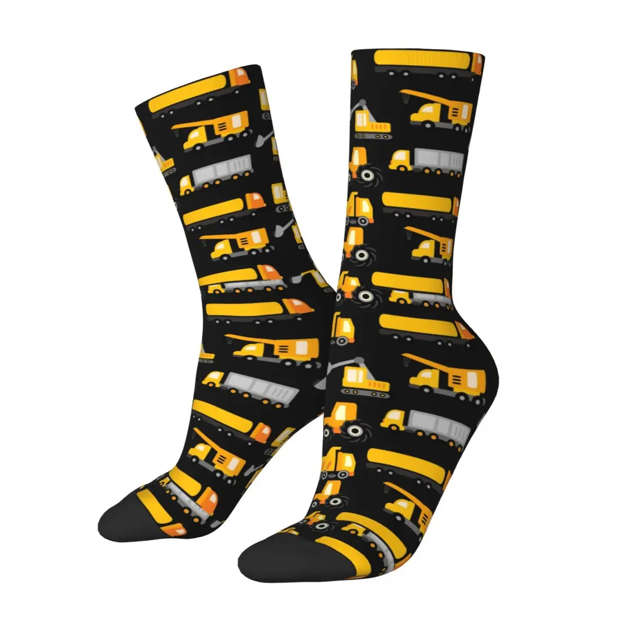 Excavators Construction Pattern Socks Men Women Trucks Boy Loves ...
