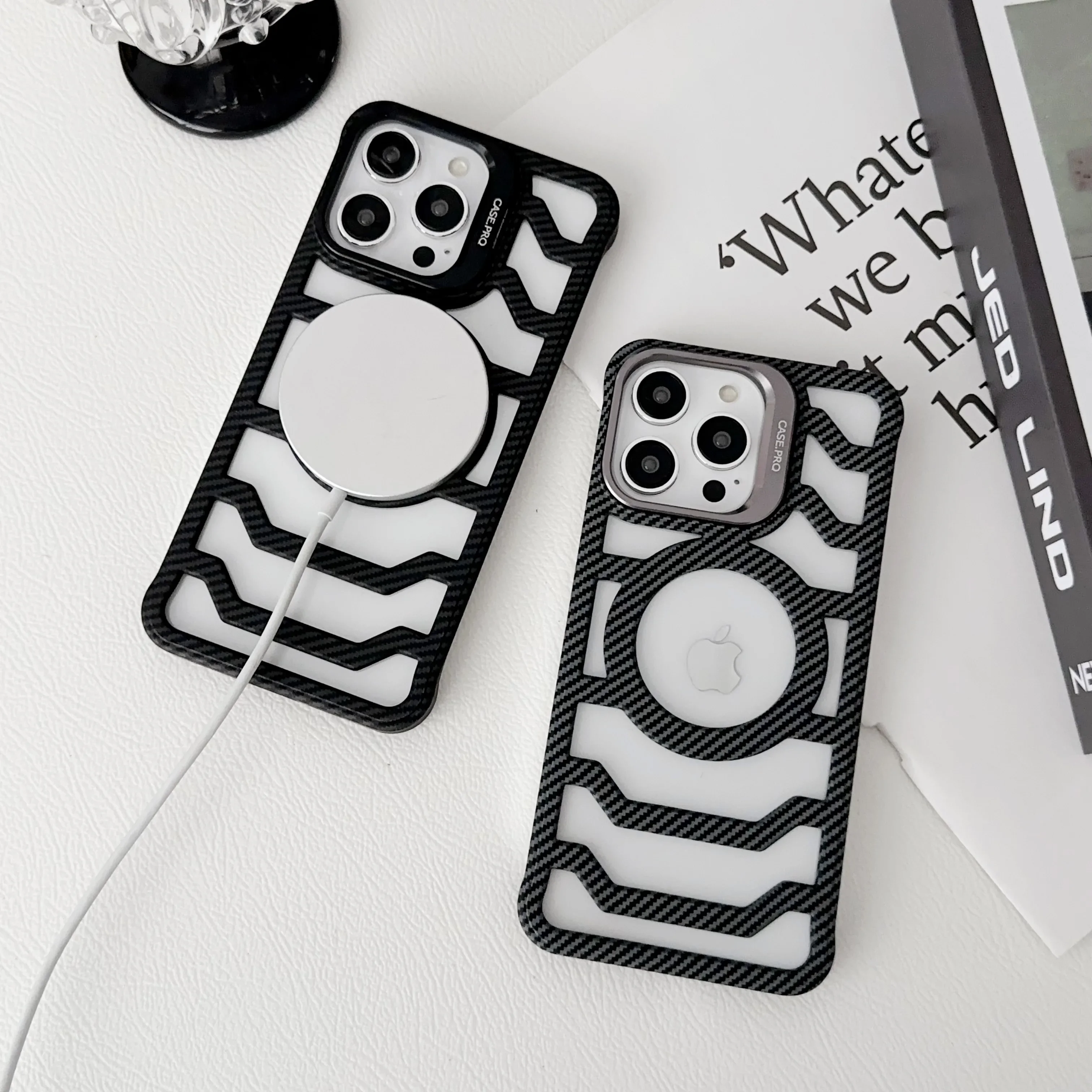 Magnetic-Metal-Lens-Stand-Hollow-Heat-Dissipation-Phone-Case-For-iPhone ...