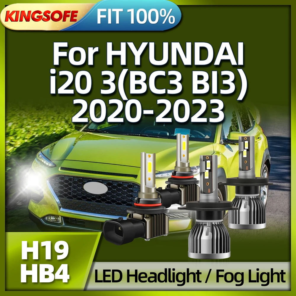 KINGSOFE H19 LED Headlight Bulbs 30000LM HB4 Car Fog Light 6000K For ...