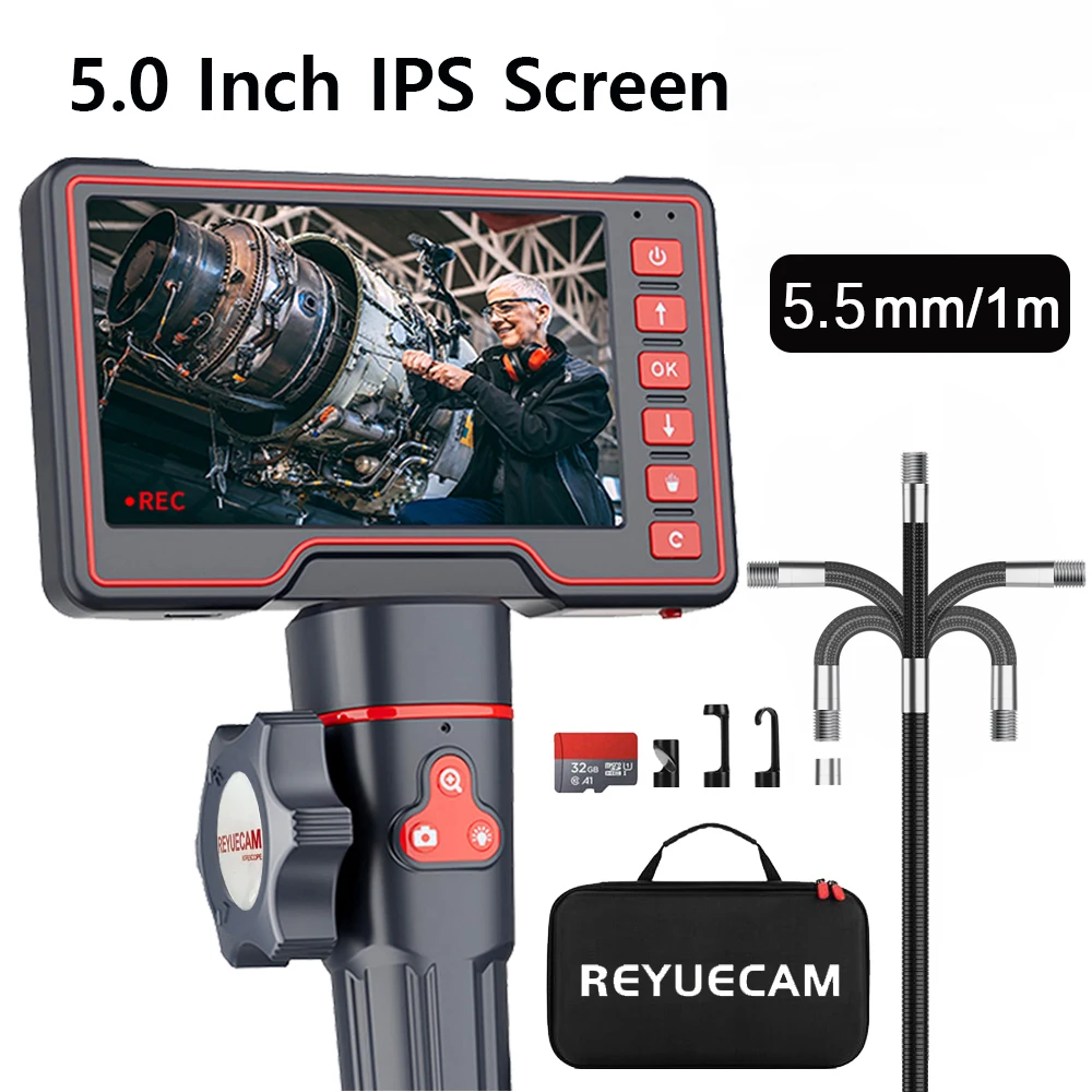 REYUECAM-5-5mm-Lens-Two-Way-420-Articulating-Borescope-with-5-Screen ...