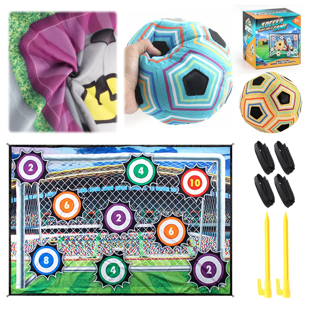 100cm-Soccer-Games-with-Adhesive-Balls-Toss-Soccer-Goal-Game-Foldable ...