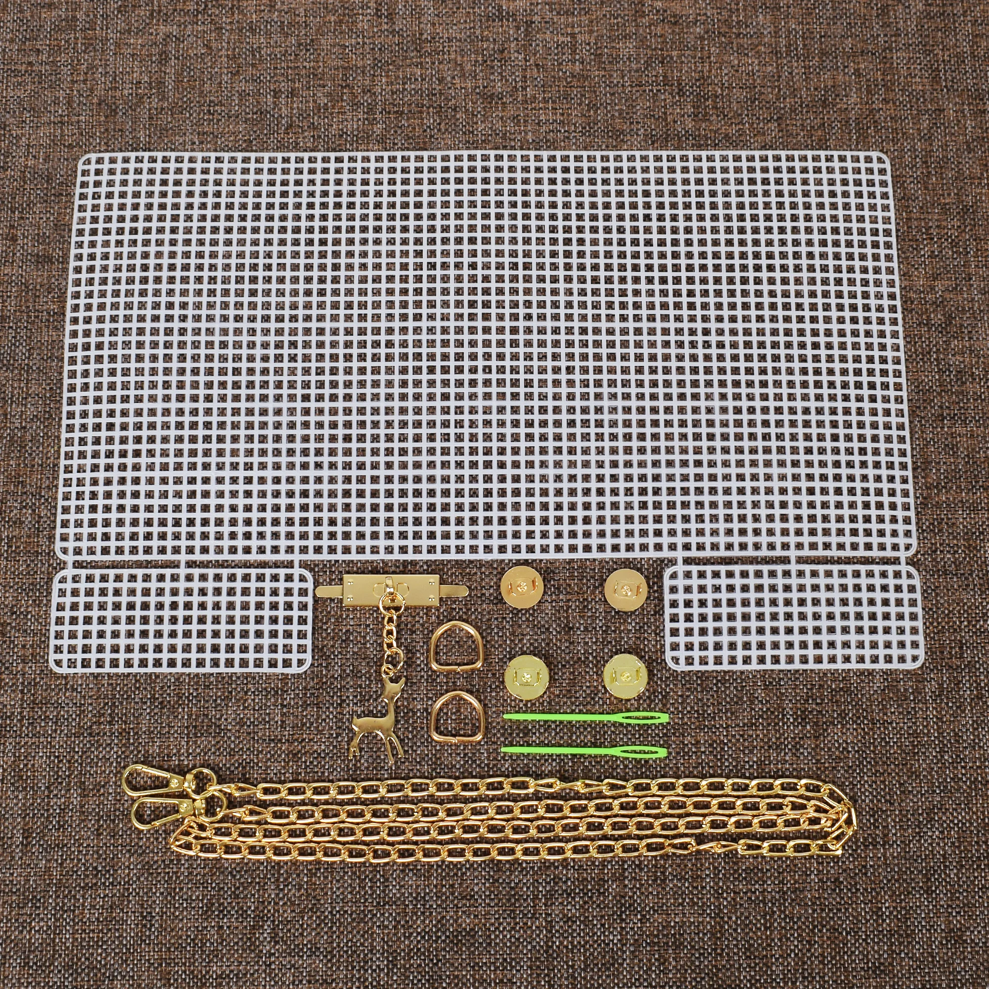 6Pcs/Set Auxiliary Weaving Plastic Mesh Kit DIY Bag Accessories Weaving ...