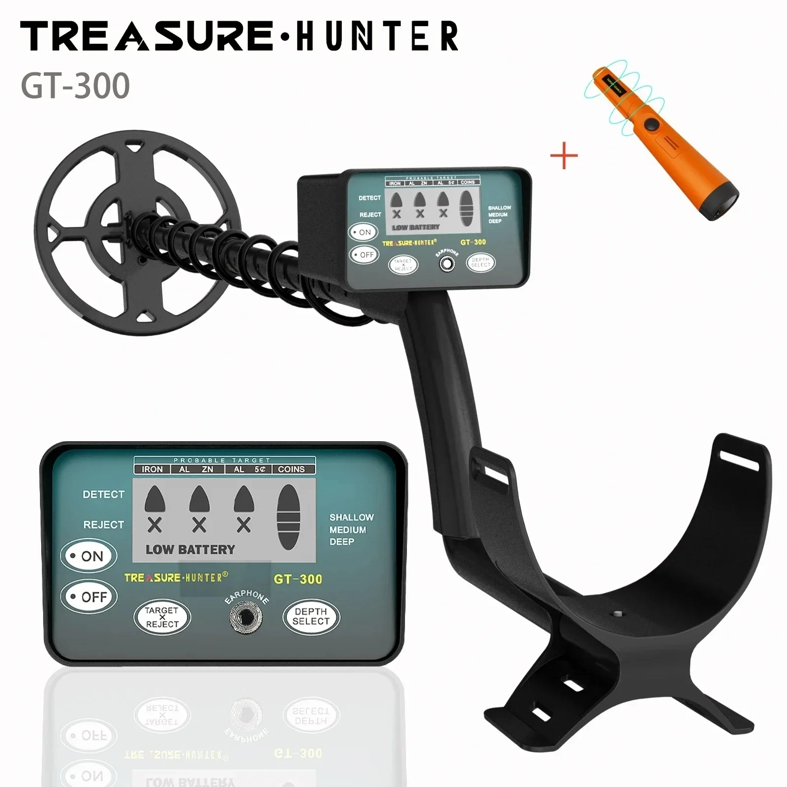 Treasure-Hunter-GT300-GT110-Professional-Gold-Metal-Detector-Beginner ...