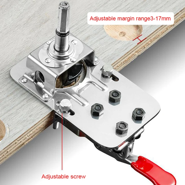 Famegmunkáló Lyuk Fúrási Útmutató Lokátor 35 Mm -Es Csuklópántos Lyukak ...