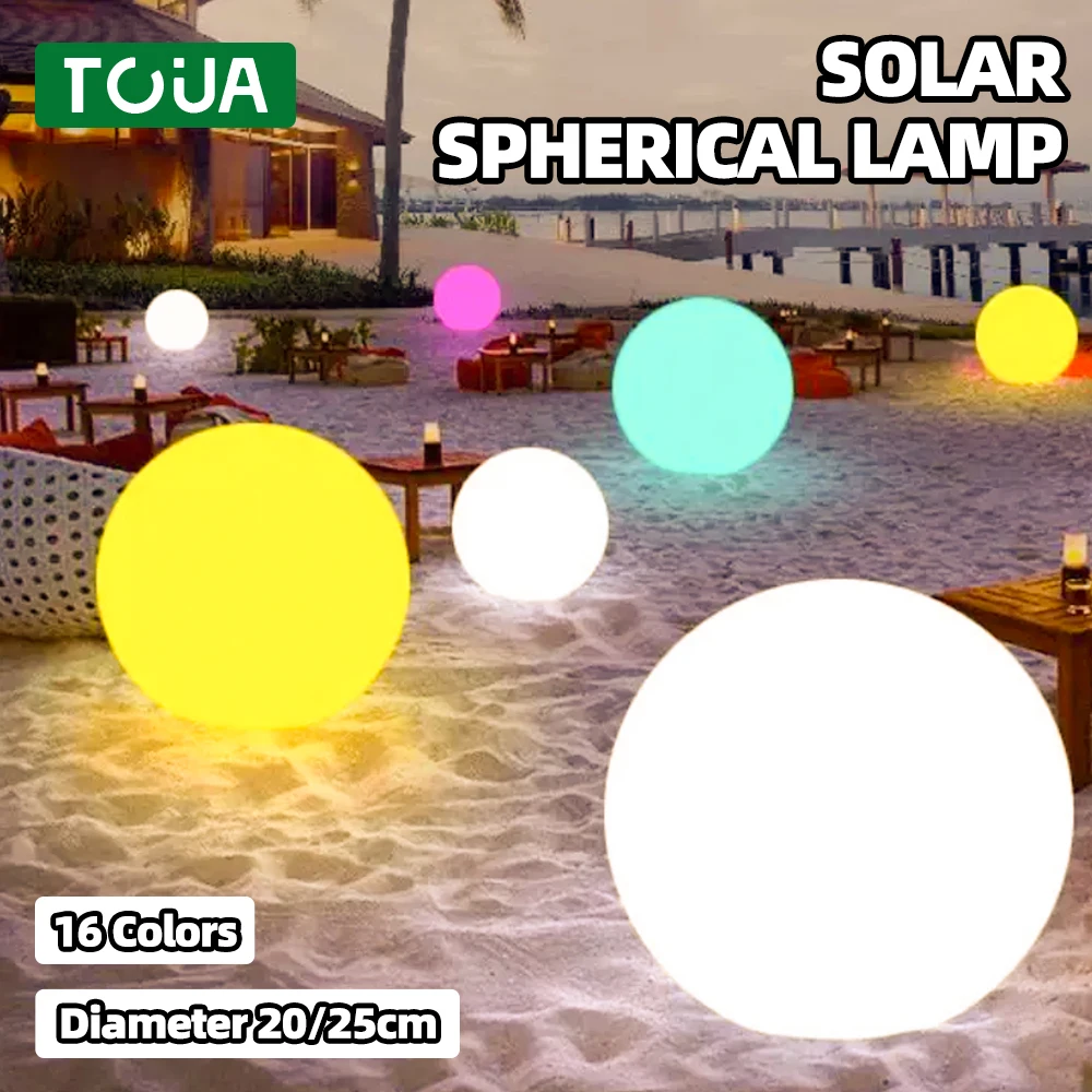 Outdoor-Solar-Glowing-Ball-Light-Remote-Control-RGB-Color-Waterproof ...