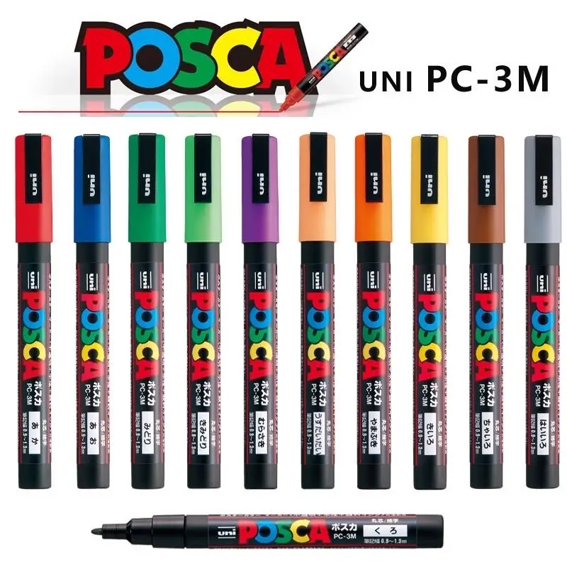 Uni-Posca-Peinture-Marqueur-Stylo-PC-3M-Acrylique-Plumones-DIY-Graffiti ...