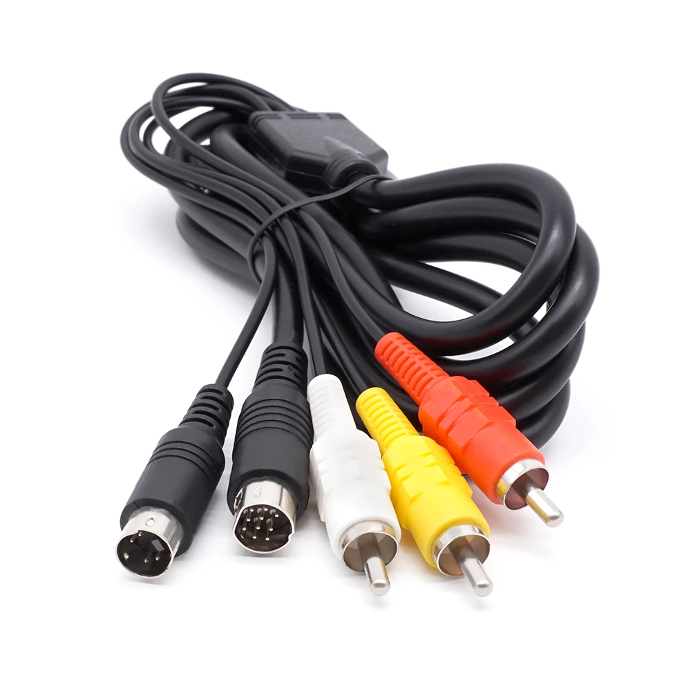 New Plug S-video Av Rca Audio Video Cord Cable Composite Cable For Sega ...