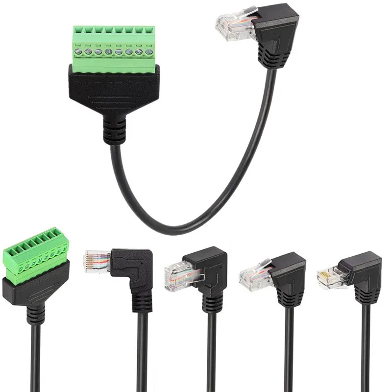 RJ45 to Screw Terminal Block 8P Connector Ethernet RJ45 Male Female to ...