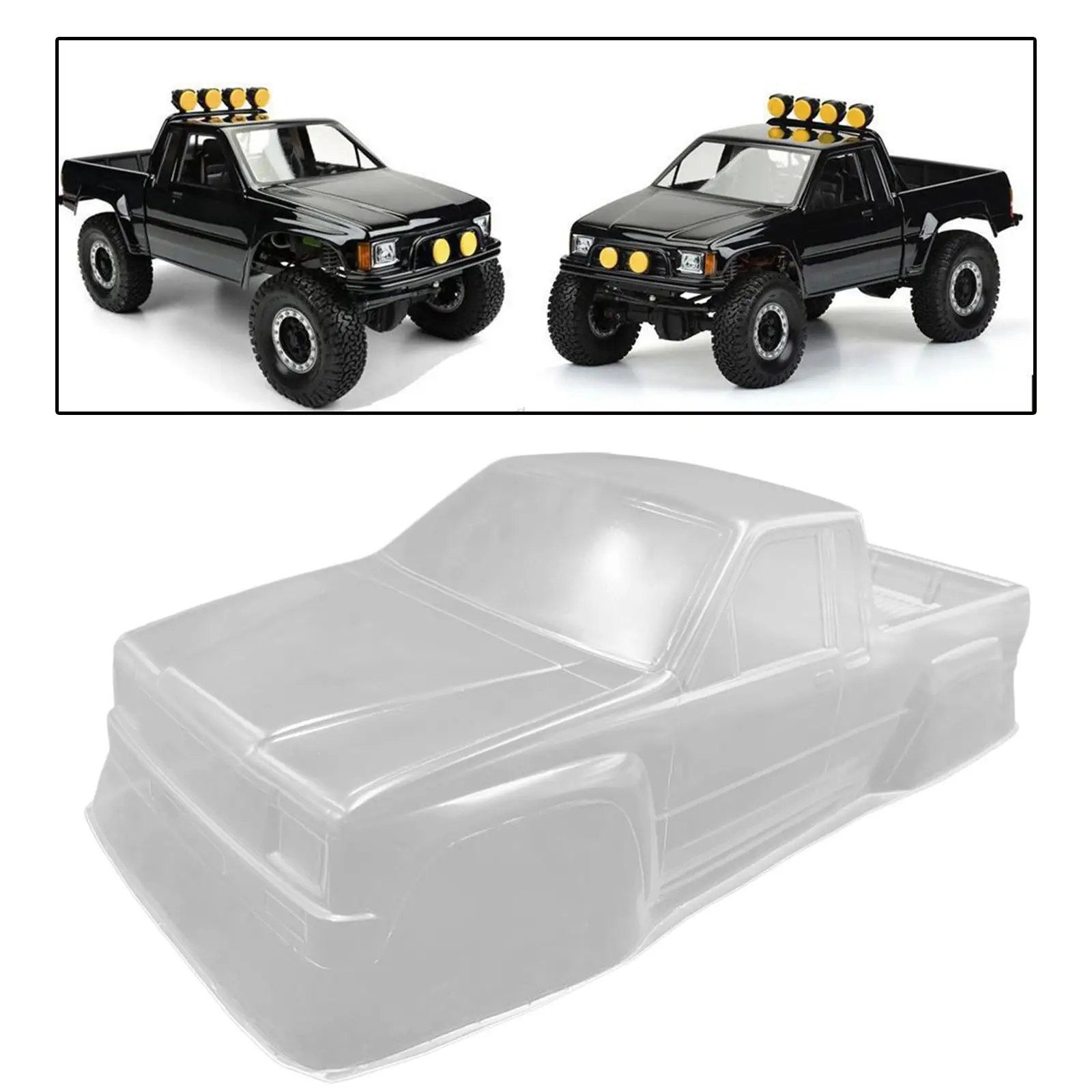 12.32'' RC Car Body Shell Cover Realistic Universal Unpainted Cargo ...