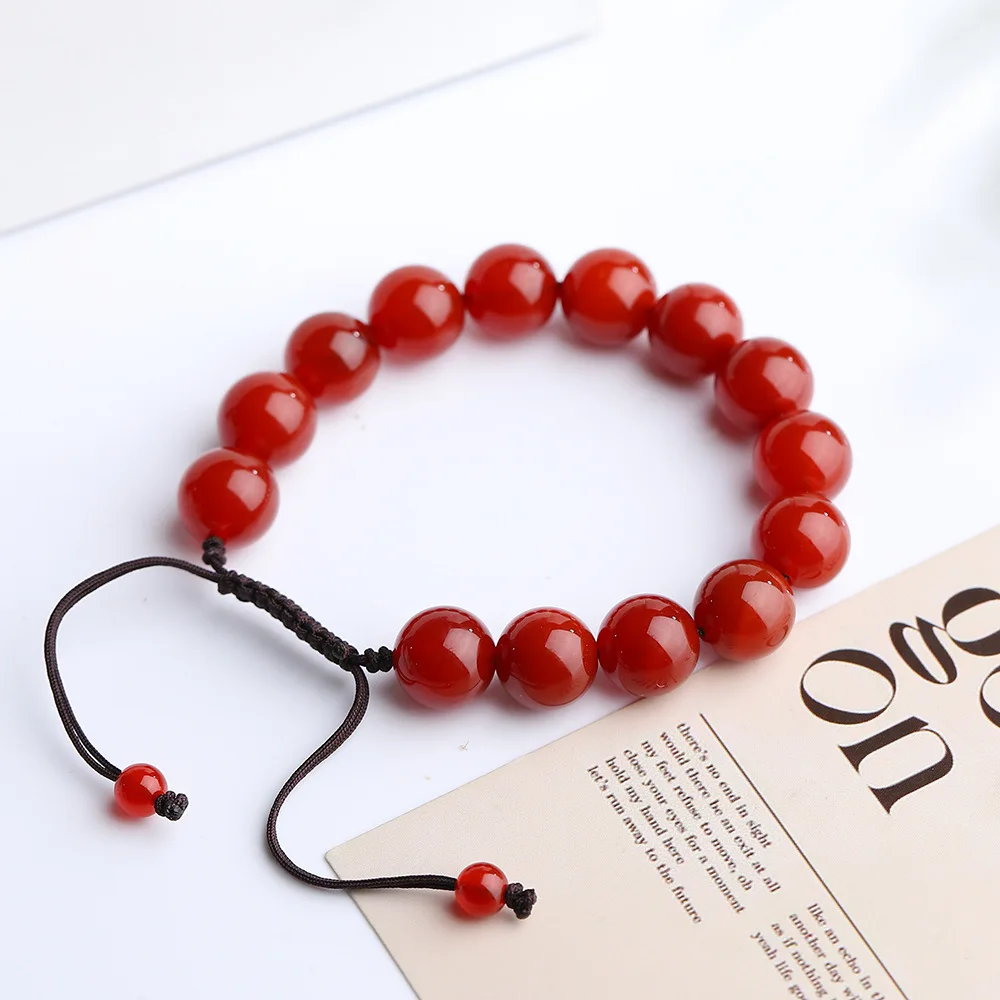 Natural-Red-Agate-Bracelet-Women-Healing-Gemstone-Fine-Jewelry ...