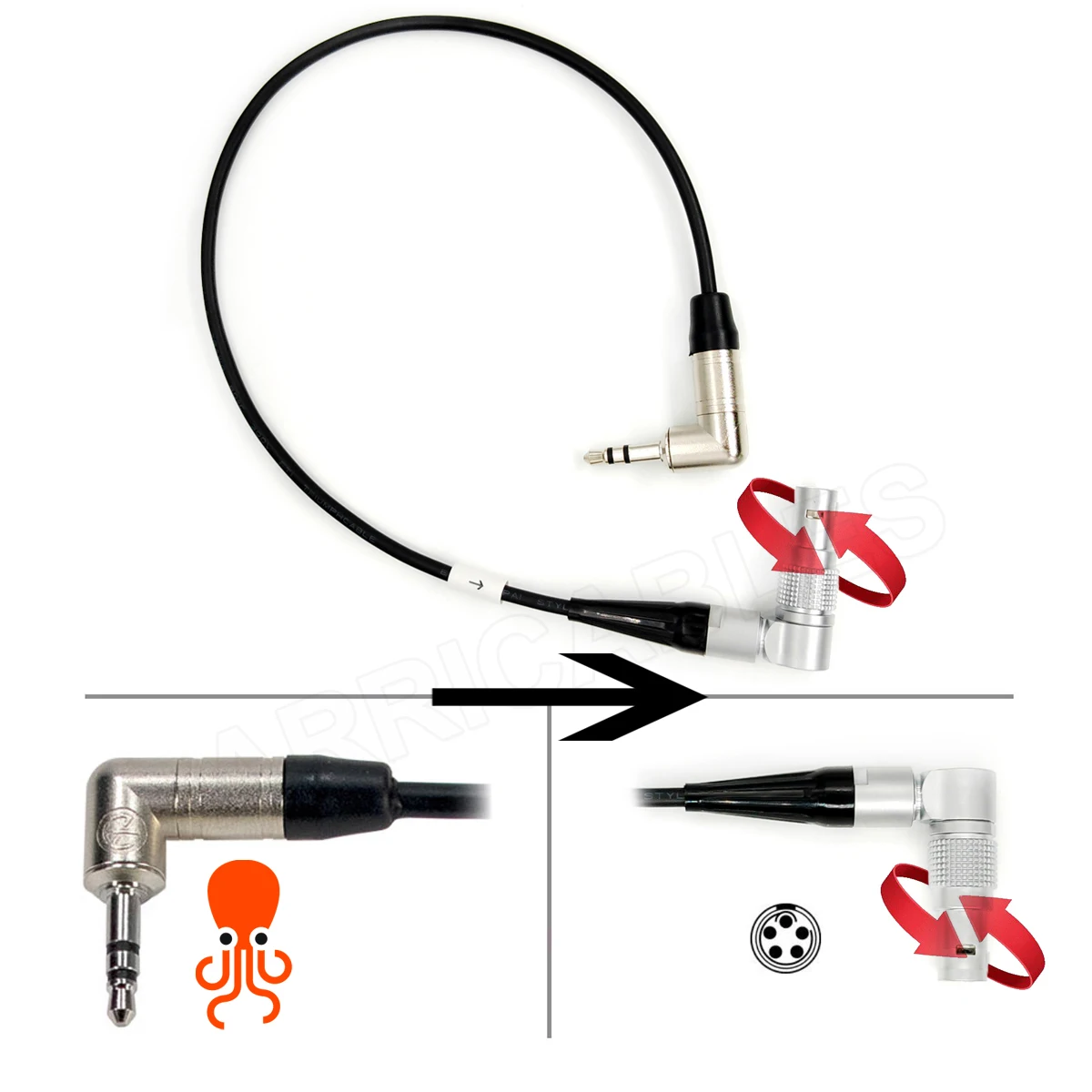 Tentacle Sync Timecode Generator Neutrik 3.5mm Jack to 5 Pin Right ...