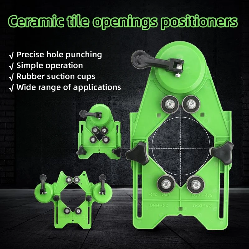 Allsome 4-83mm Glass Tile Opening Locator Suction Cup Marble Punch ...