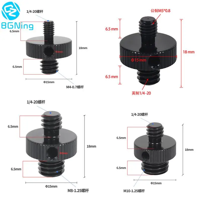 New-1-4-to-M6-M8-M10-Camera-Conversion-Screw-Adapter-Male-to-Male ...