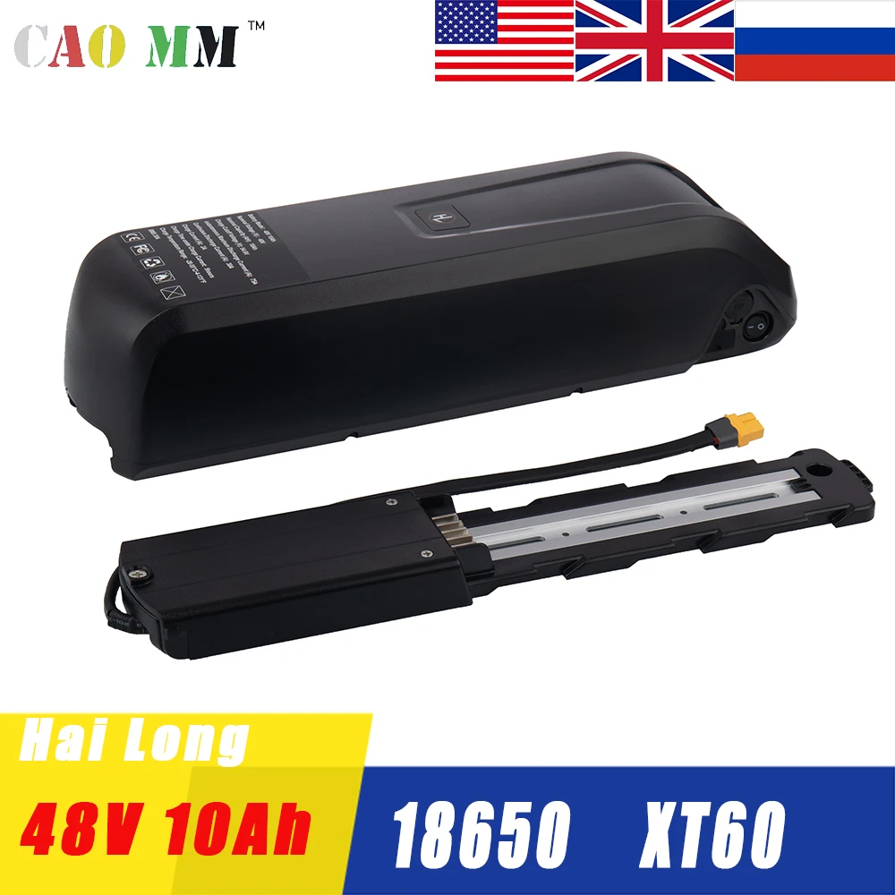 48V 10Ah 18650 Ebike Hailong 48v Battery Case Mount 1500W 30A BMS for Electric Scooter Bicycle ...