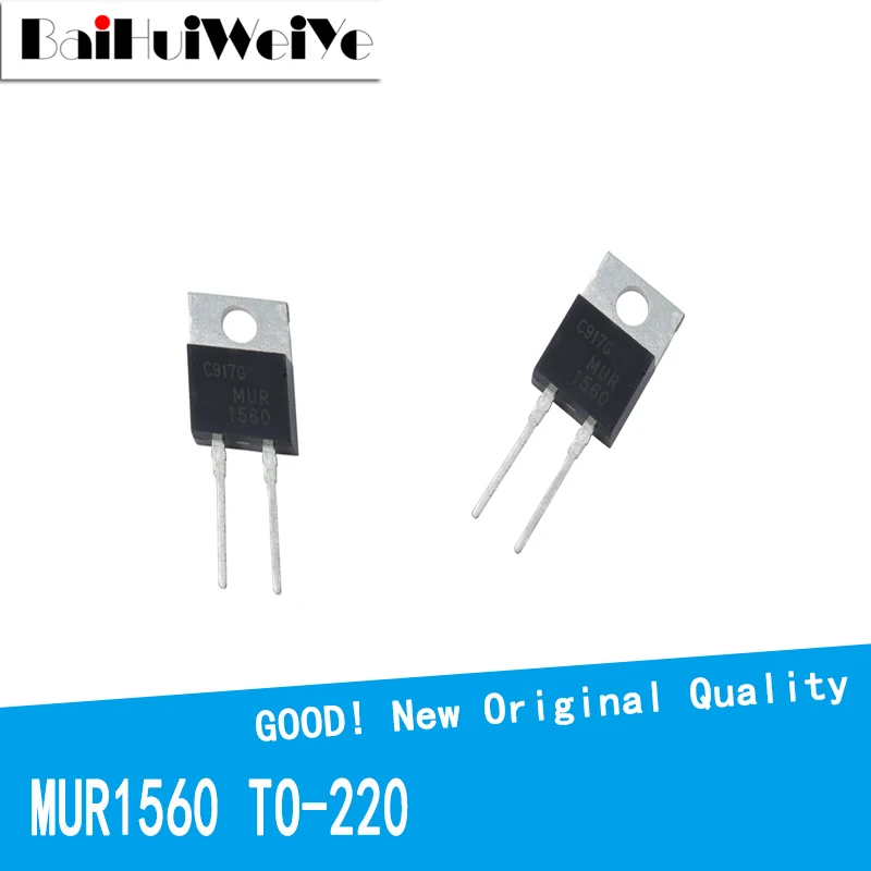10PCS-LOT-MUR1560G-MUR1560-MUR1560CT-U1560-1560G-TO220-TO-220-Fast ...