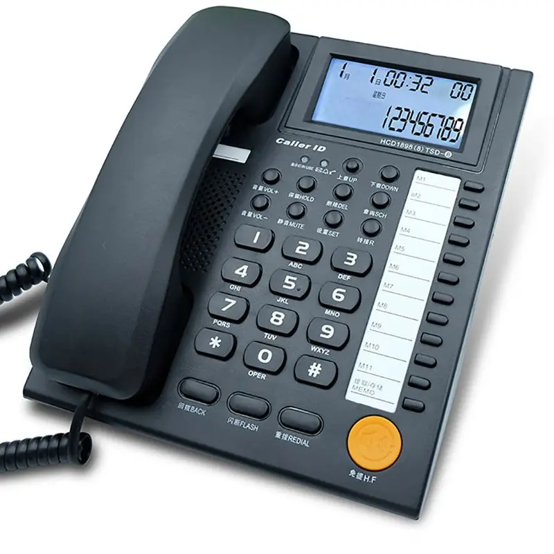 Wall Mountable Telephone Desktop Corded Landline Phone With 11 Fast ...