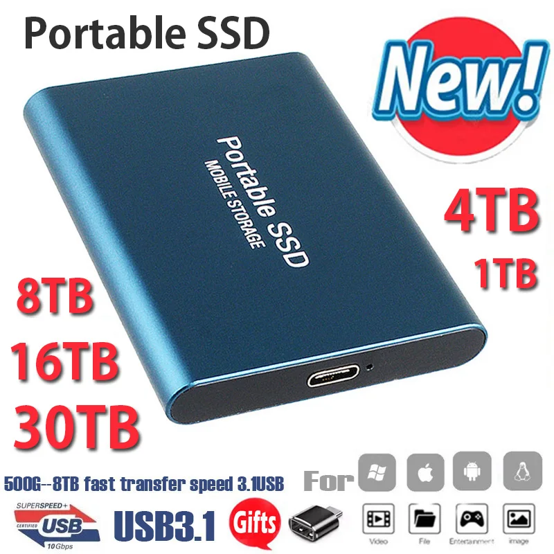 Portable-SSD-Nvme-M2-External-Drives-USB3-1-Typc-C-30TB-16TB-8TB-6TB ...