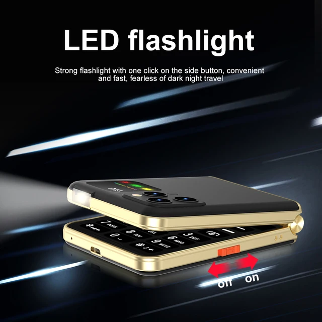 SERVO P20 New Classic Flip Mobile Phone 2.4 Inch Screen 2G GSM 4 SIM Card Speed Dial Magic Voice ...