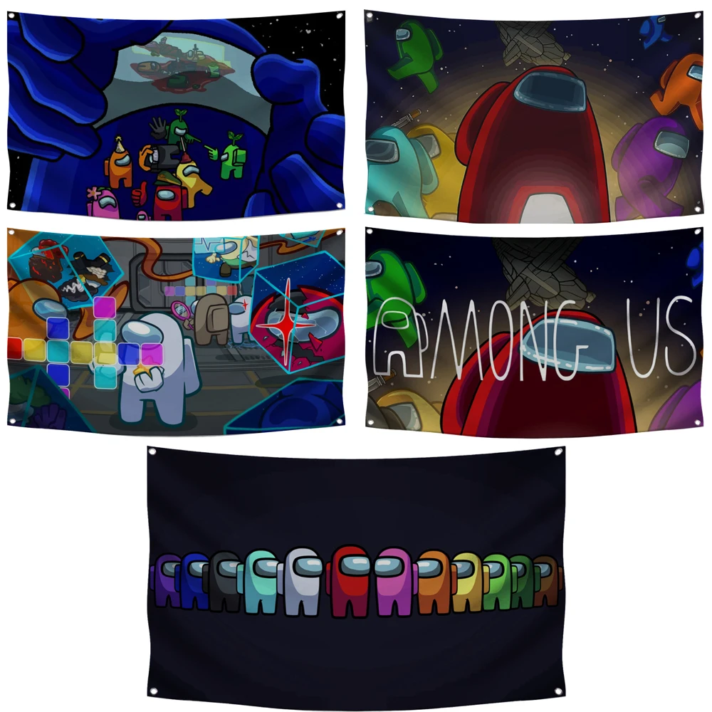 Papel-tapiz-de-juego-de-vapor-among-Us-bandera-Pancarta-cortina-60x90 ...