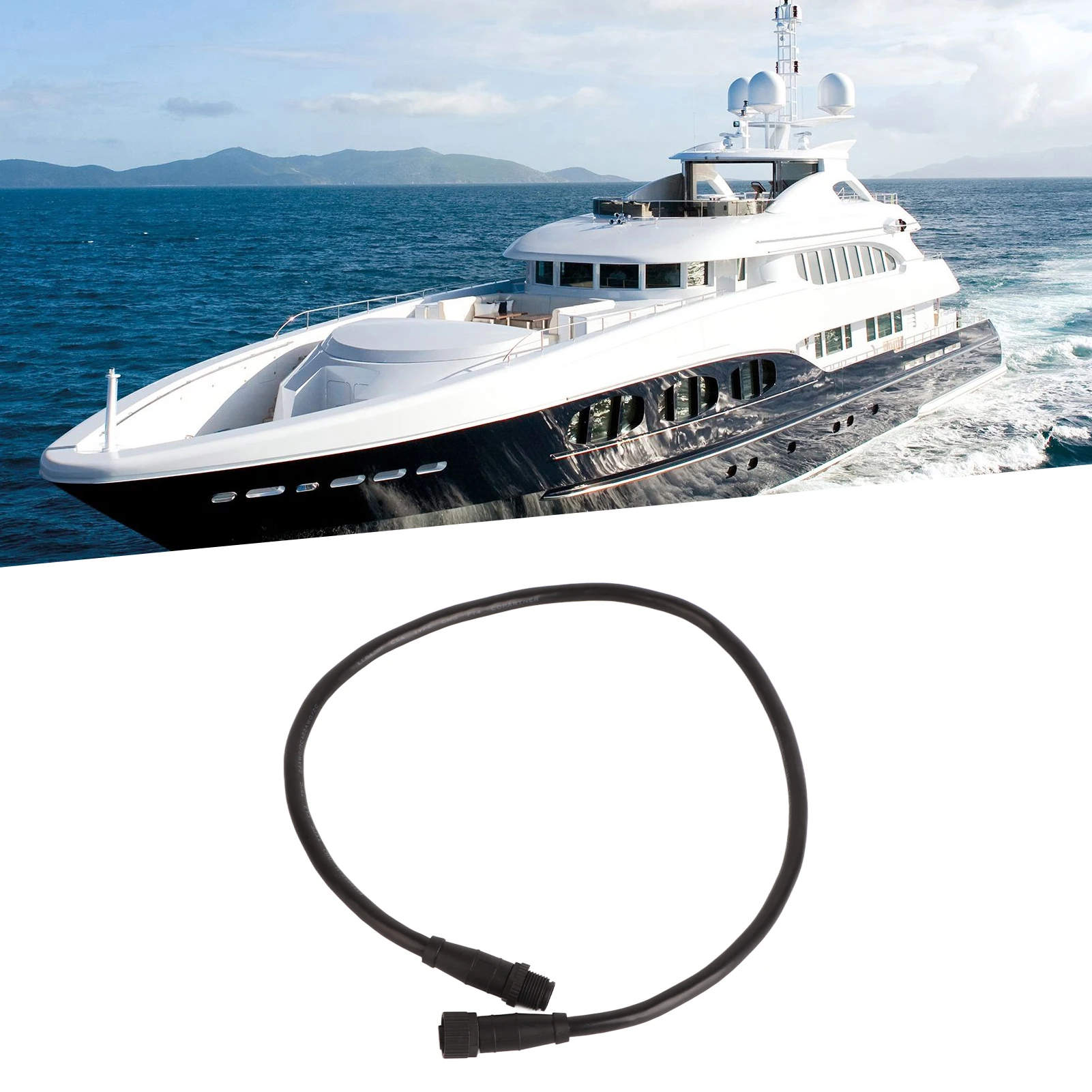 0.5m 5Pin Marine GPS Backbone Cable IP67 Waterproof Fits For NMEA 2000 ...