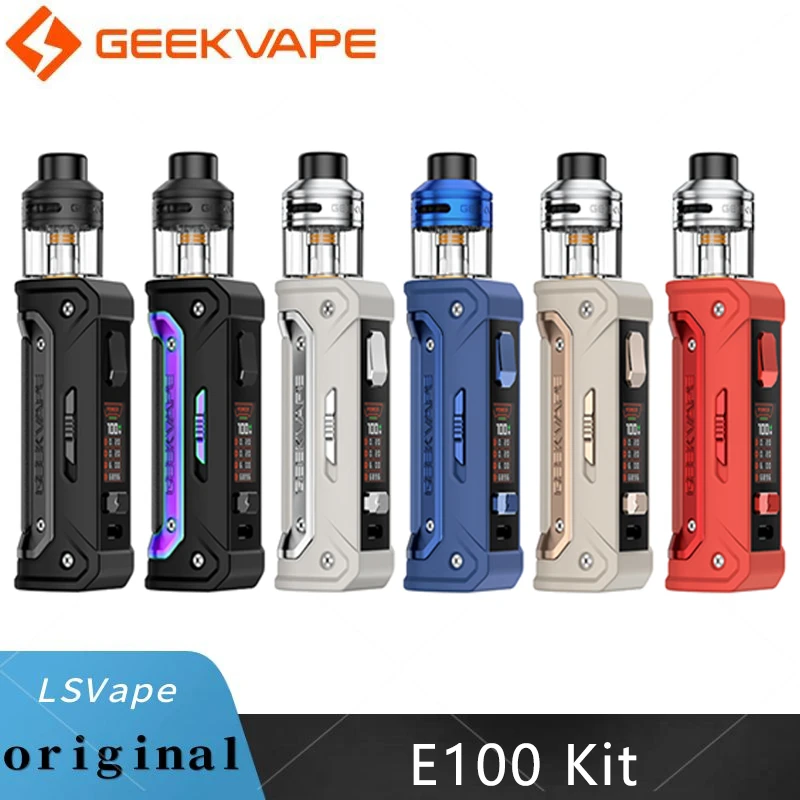 Original GeekVape E100 (Aegis Eteno) Kit 100W Box Mod Kit 4.5ml E100 Pod Electronic Cigarette ...
