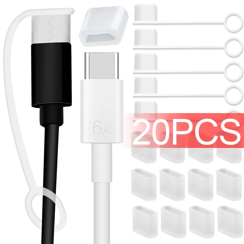 1/20PCS Dust Cover Caps For USB Type C Charger Cables Plug Protecor ...