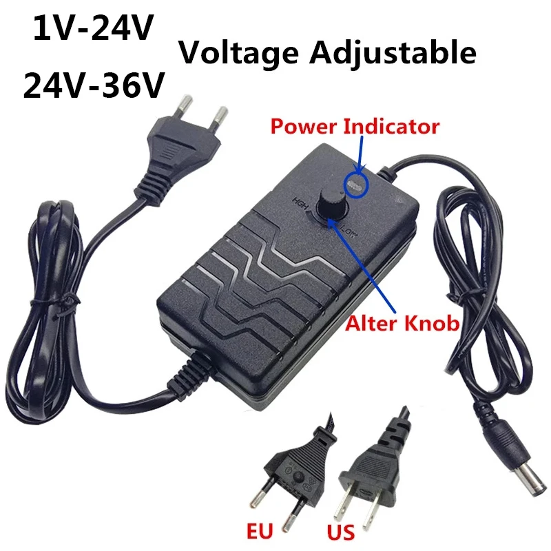 Adjustable Universal AC DC Power Supply Adapter Adaptor Regulated 5V ...