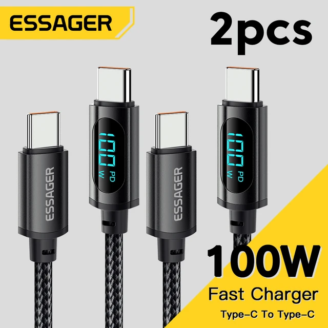 Essager PD 100W USB Type C Cable to USB C 7A Fast Charging Charger Wire ...