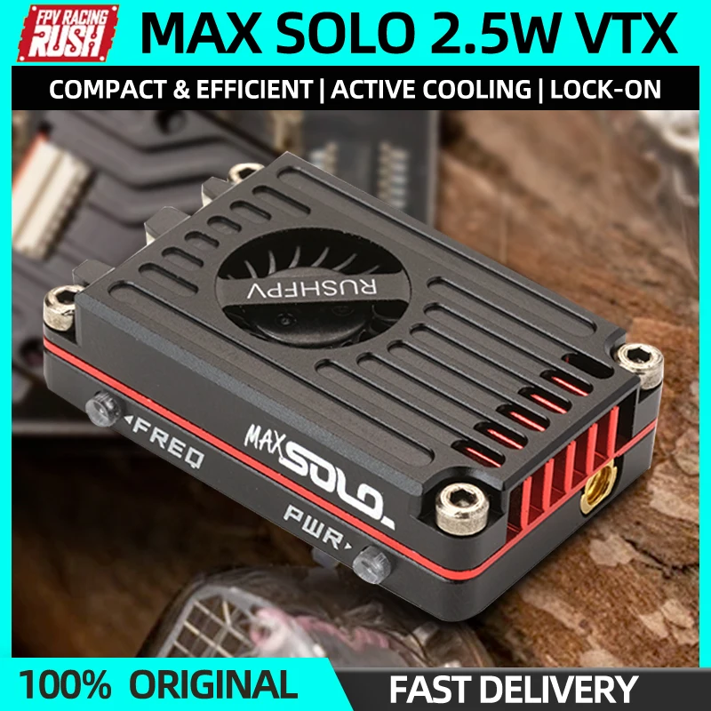 RUSHFPV RUSH MAX SOLO 5.8GHz 2.5W High Power 48CH VTX CNC Shell Built ...
