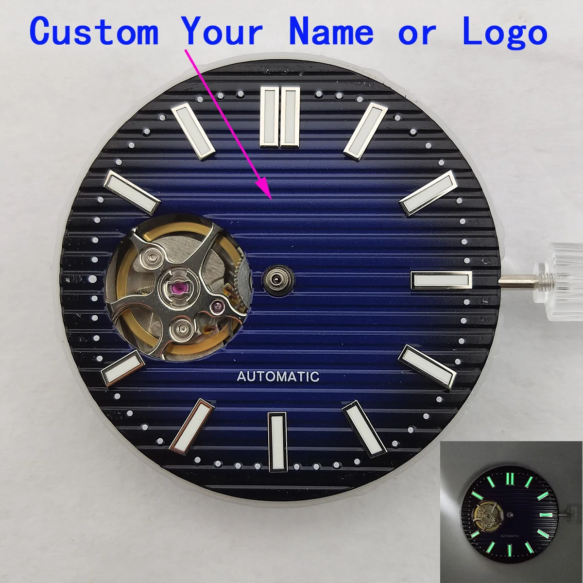 29.8mm nh38 dial nh38 watch dial custom logo NH35 case hands Miyota ...
