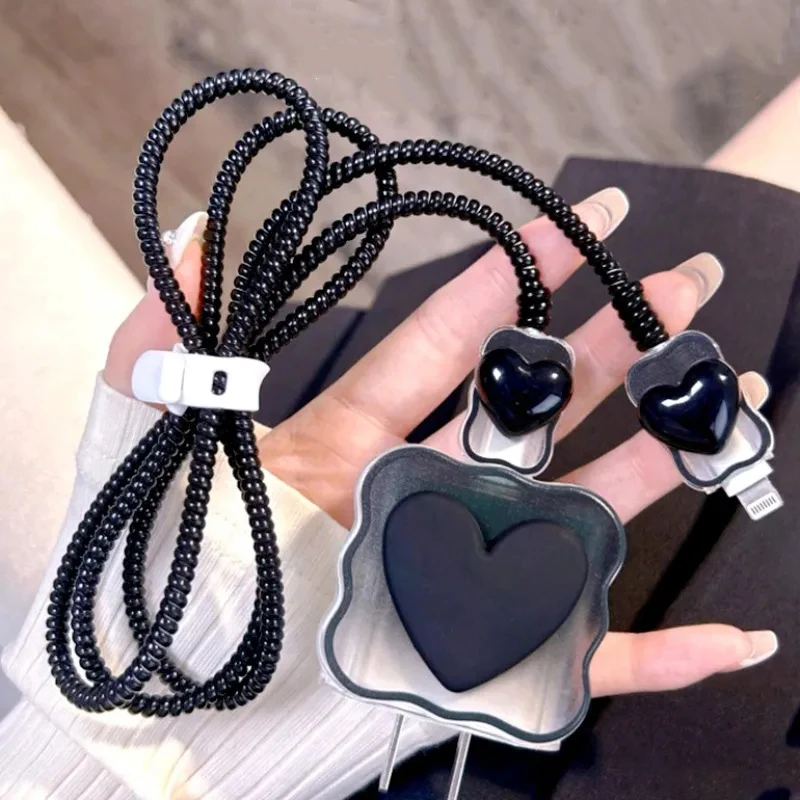 3D-Black-Love-Cora-o-Silicone-Soft-Cable-Dustproof-Bite-Cord-USB-Cable ...