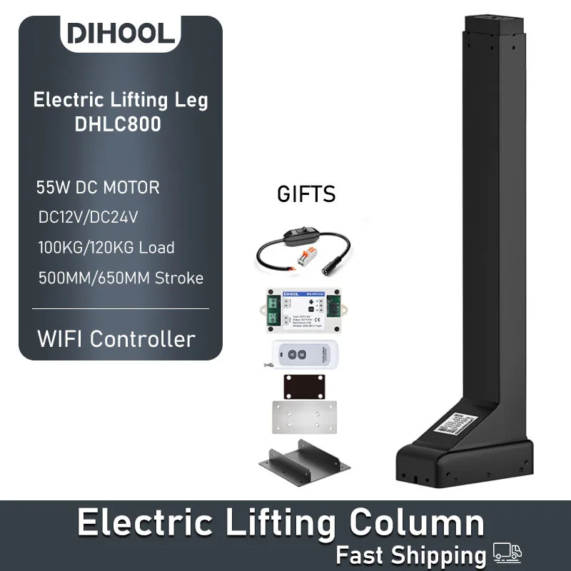 Electric-Lifting-Column-Motor-Legs-with-WIFI-Controller-650MM-Stroke ...