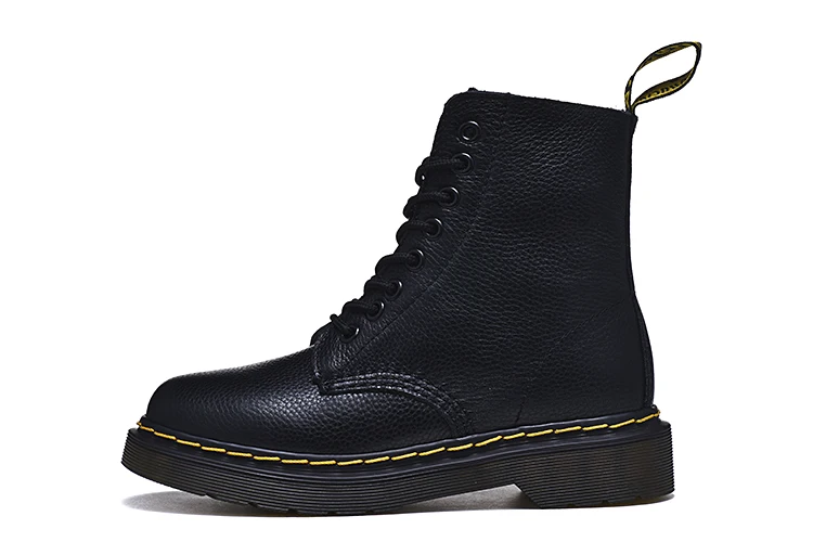 Martens-Botas-cl-sicas-de-cuero-liso-para-hombre-y-mujer-Botines-altos ...