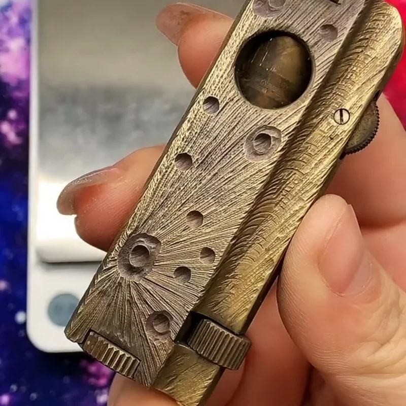 CHIEF-Brass-Kerosene-Lighter-Vintage-Veteran-Heavy-Duty-Slot-Cigarette ...