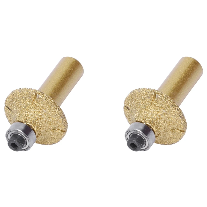2X-Marble-31Mm-Dia-Bullnose-Diamond-Profile-Wheel-Router-Bit-Gold-Tone ...