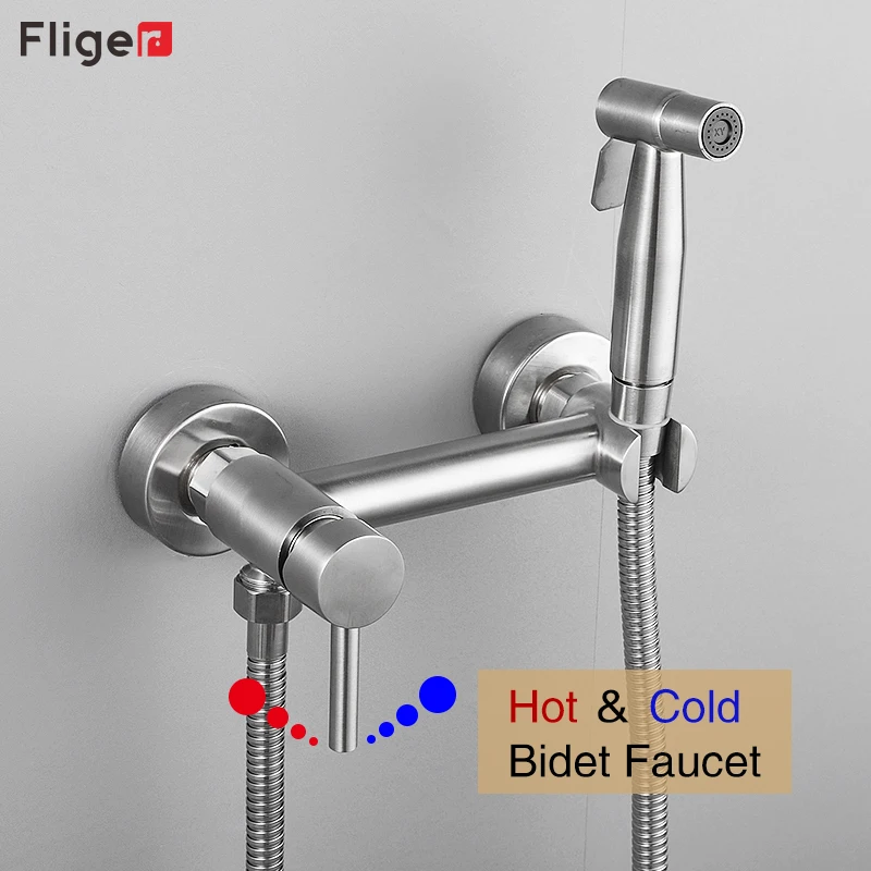 Fliger-Edelstahl-Bidet-Wasserhahn-Hygienische-Dusche-Bidet-Sprayer ...