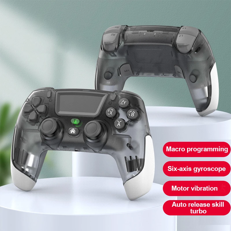 Wireless Game Controller for PS4 Slim/Pro Elite Switch Dual Vibration Gaming Gamepad USB ...