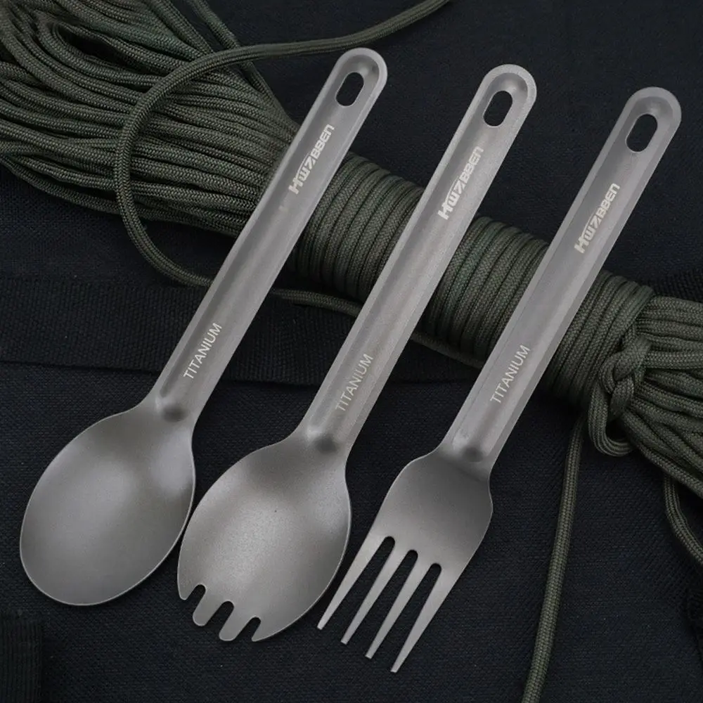 Portable Pure Titanium Spoon Outdoor Camping Ultralight Cookware ...