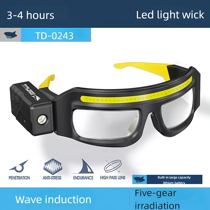 Linterna frontal con gafas manos libres Linterna LED ultra recargable ...