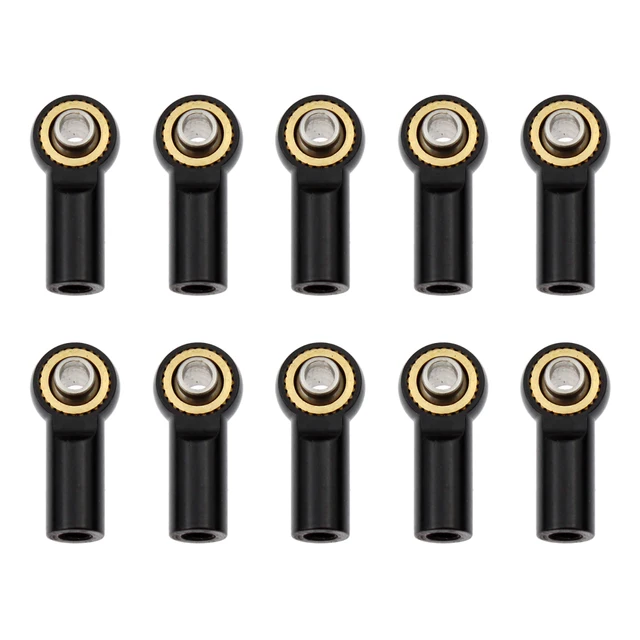 10Pcs Metal M3 Aluminum Link Tie Rod End Ball Joint for 1/10 RC Car Crawler AXIAL SCX10 D90 D110 ...