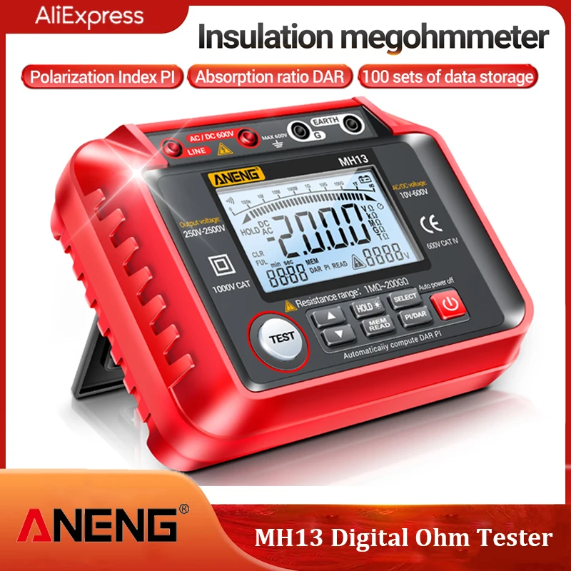 ANENG-MH13-Ohm-Tester-Digital-Multimeter-Megometro-Insulation-Earth ...