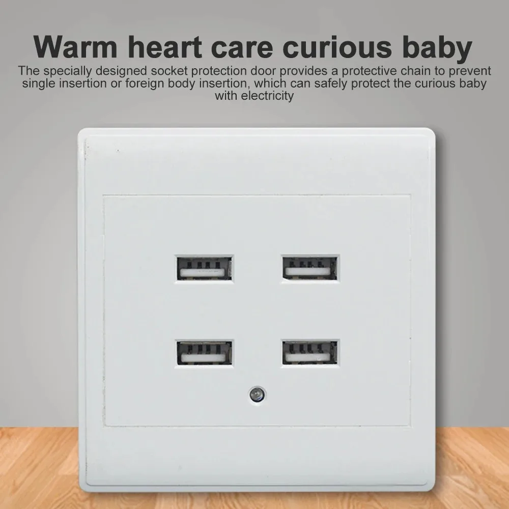 2/4 Ports 220V to 5V Wall Outlet USB Plug Outlet Charger Station ...