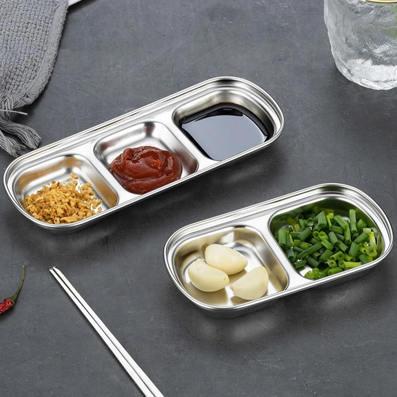 Thickened-Stainless-Steel-Gold-Seasoning-Plate-Hot-Pot-Dipping-Bowl-Soy ...