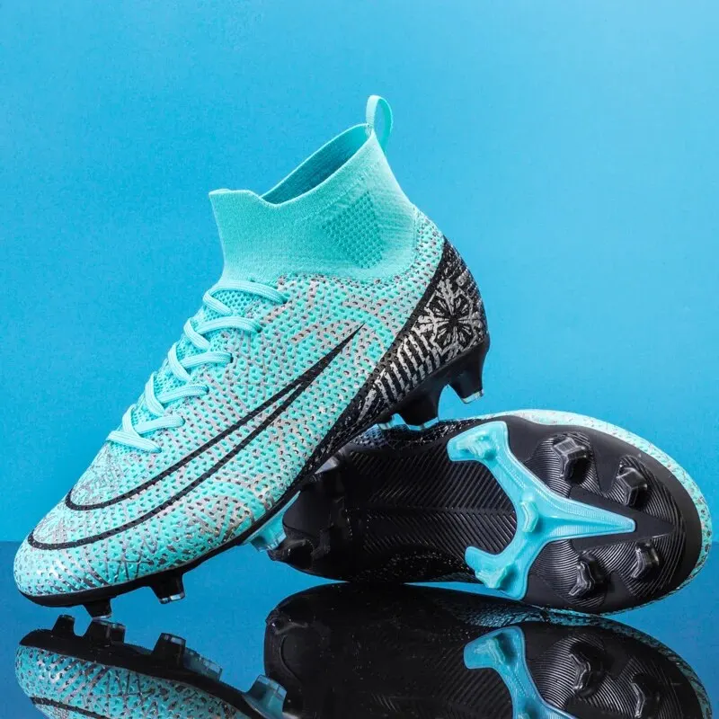High-Top-Soccer-Shoes-Men-Non-slip-Football-Boots-AG-Cleats-Soccer ...