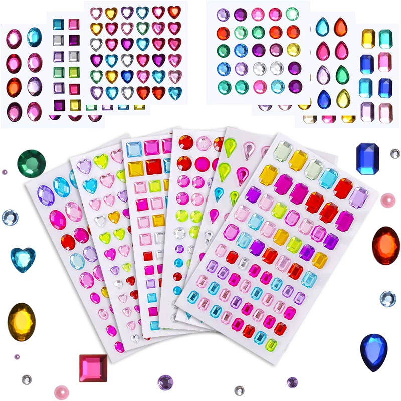 Gems Stickers Self Adhesive Bling Rhinestones for Crafts Assorted ...