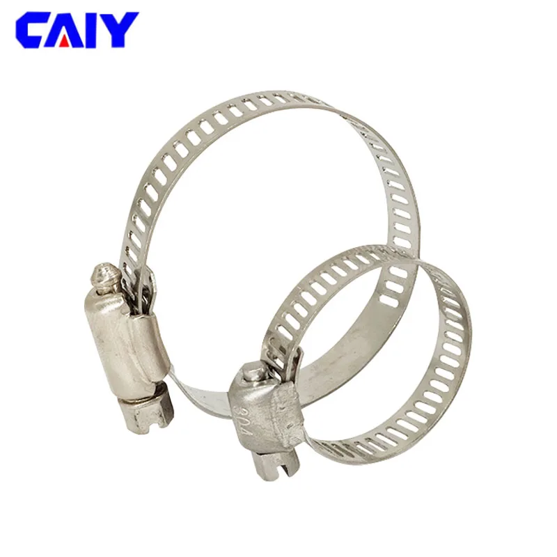 1/5pcs Pipe Clamps 304 Stainless Steel Adjustable Hose Clamp Automotive ...