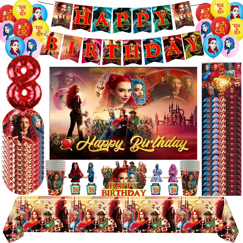 Disney-Descendants-Birthday-Party-Decoration-Uma-Balloon-Banner ...